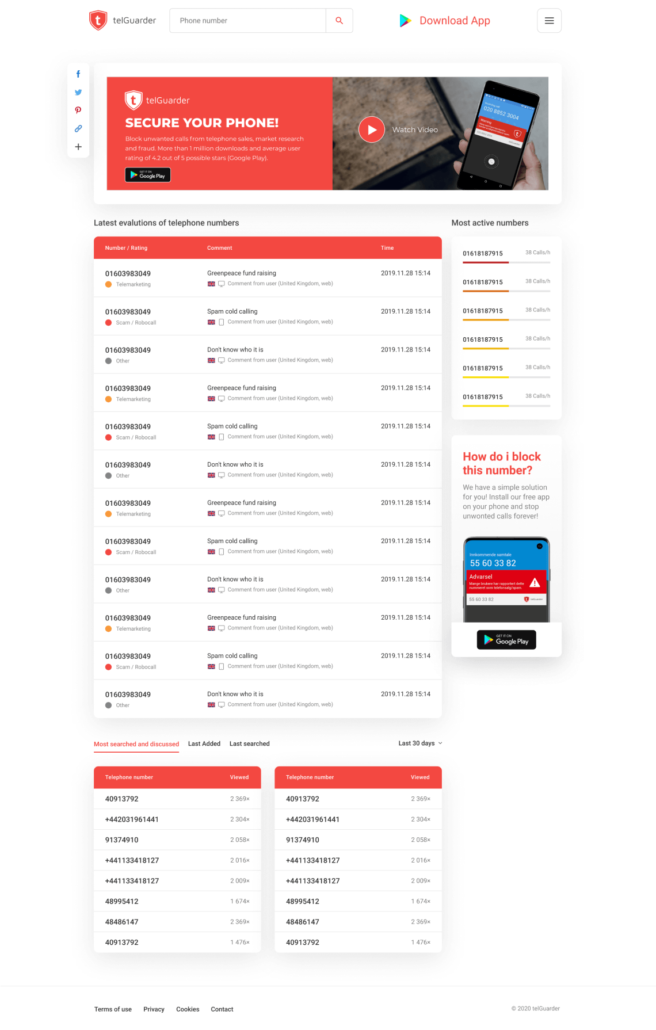 telGuarder. Case study. Caddiesoft development company.
